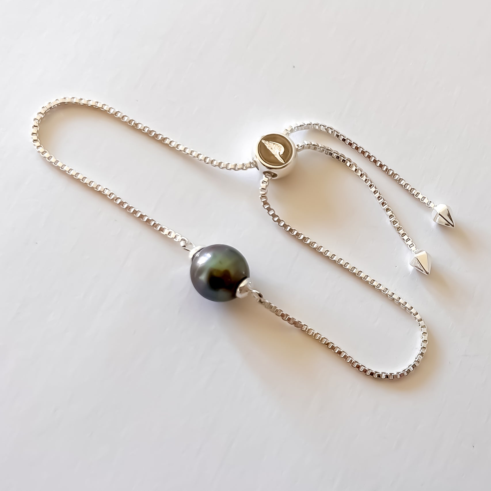 Tahitian Pearl Slider Bracelet - Hawaiian Bracelet