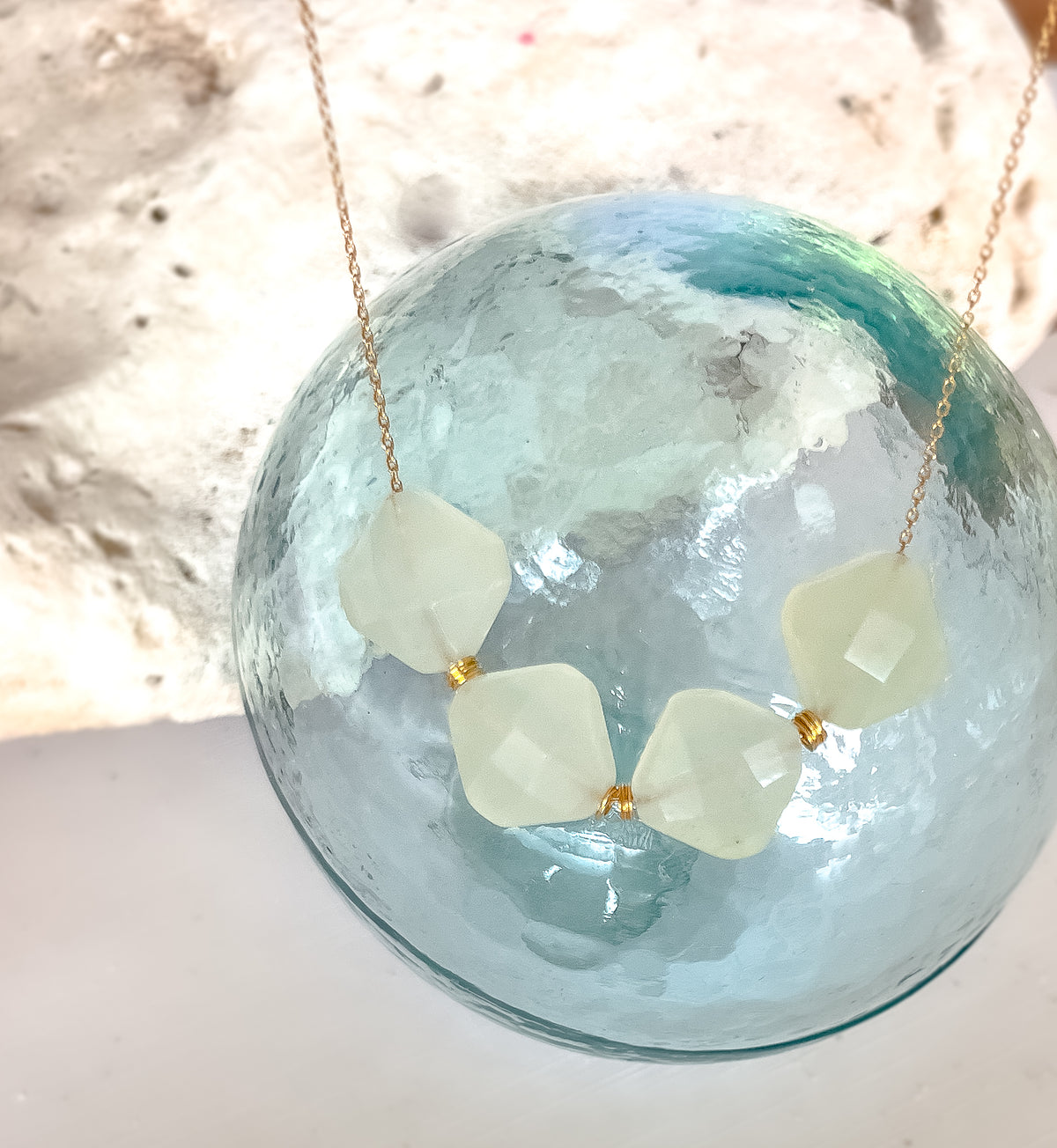 Lei 'Ohana Necklace - Lemon Jade – Leighton Lam Designs